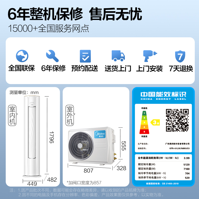 【美的KFR-51LW/N8MJC3】美的空调,KFR-51LW/N8MJC3,官方报价_规格_参数_图片-美的商城