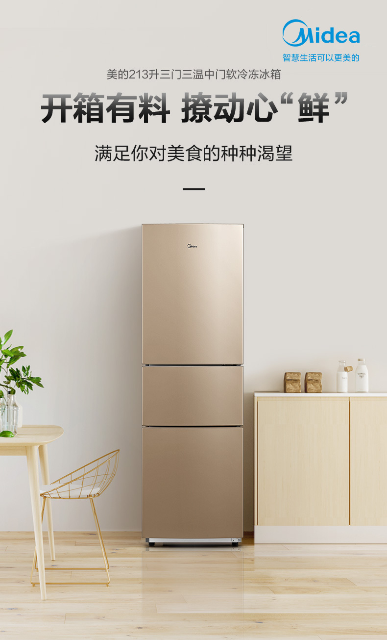 【美的BCD-213TM(E)】美的冰箱,BCD-213TM(E),官方报价_规格_参数_图片-美的商城