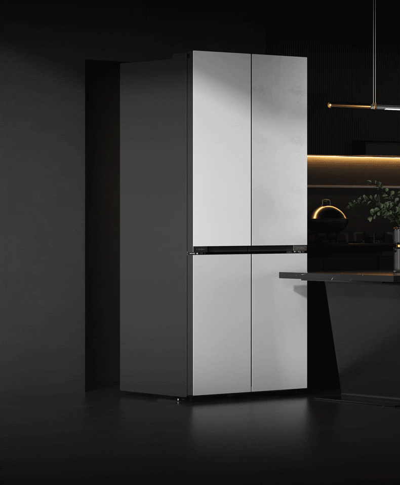 COLMO十字门冰箱 超薄全嵌 AI抑嘌呤 三系统三循环CRBS535W-E5 雪山岩-美的商城