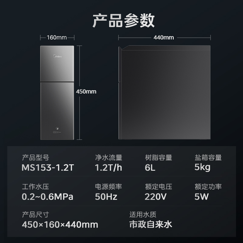 【美的MS153-1.2T】美的软水机,MS153-1.2T,官方报价_规格_参数_图片-美的商城